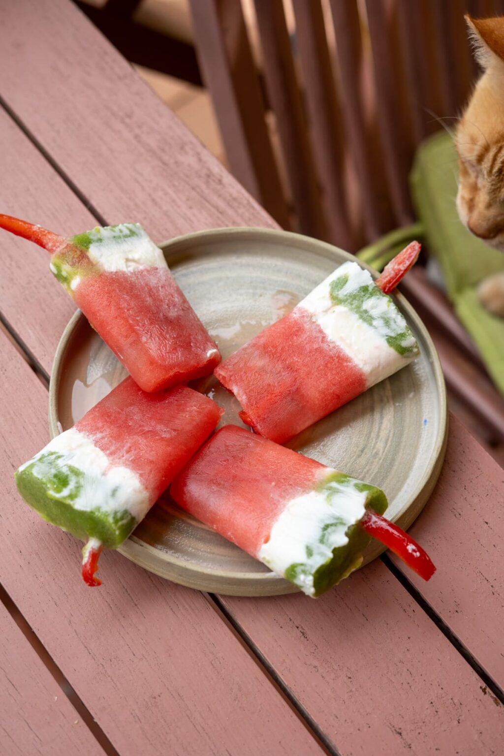 Frozen Watermelon Cucumber Dog Treats